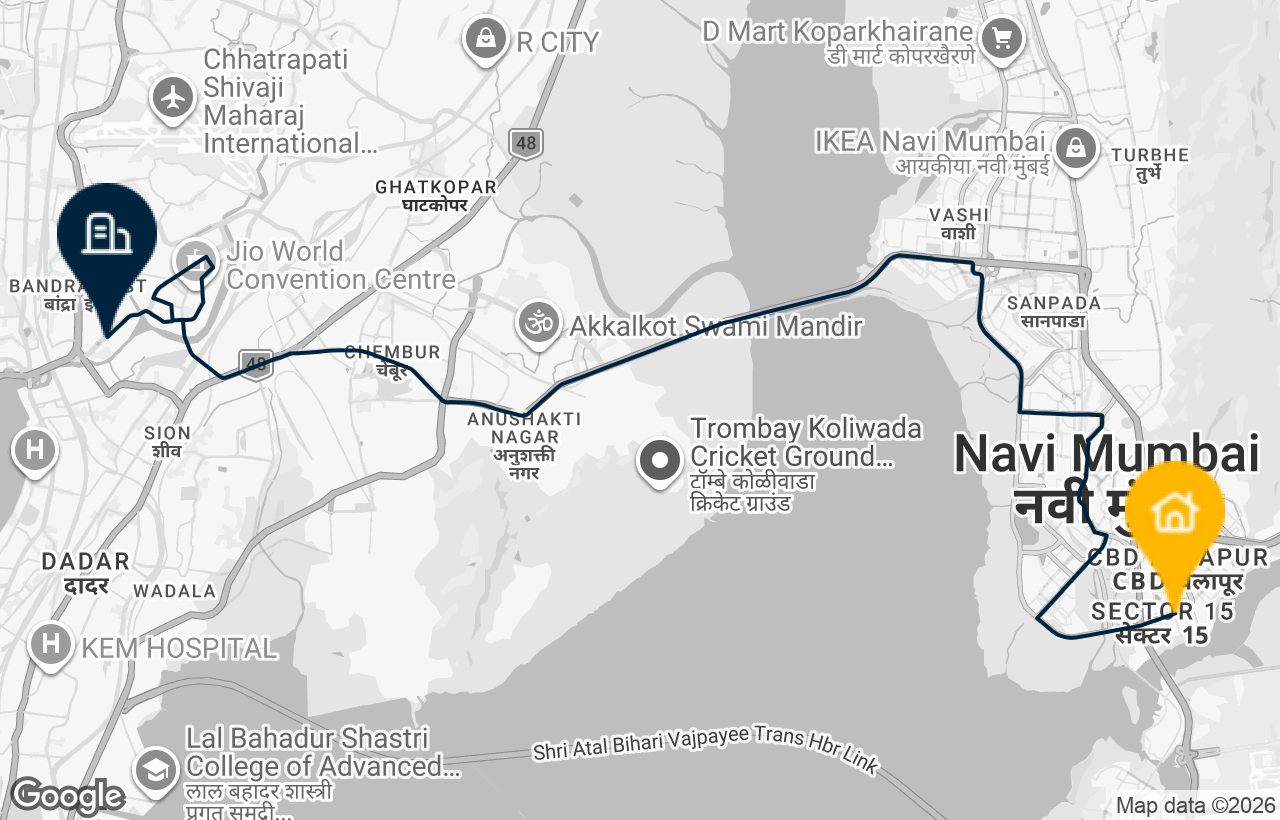 Cityflo Route | Navi Mumbai to Andheri