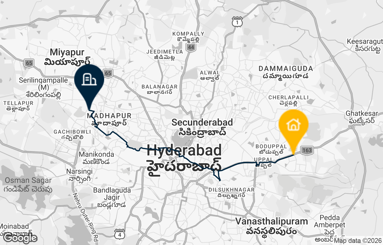 Cityflo Route | Financial District to Uppal